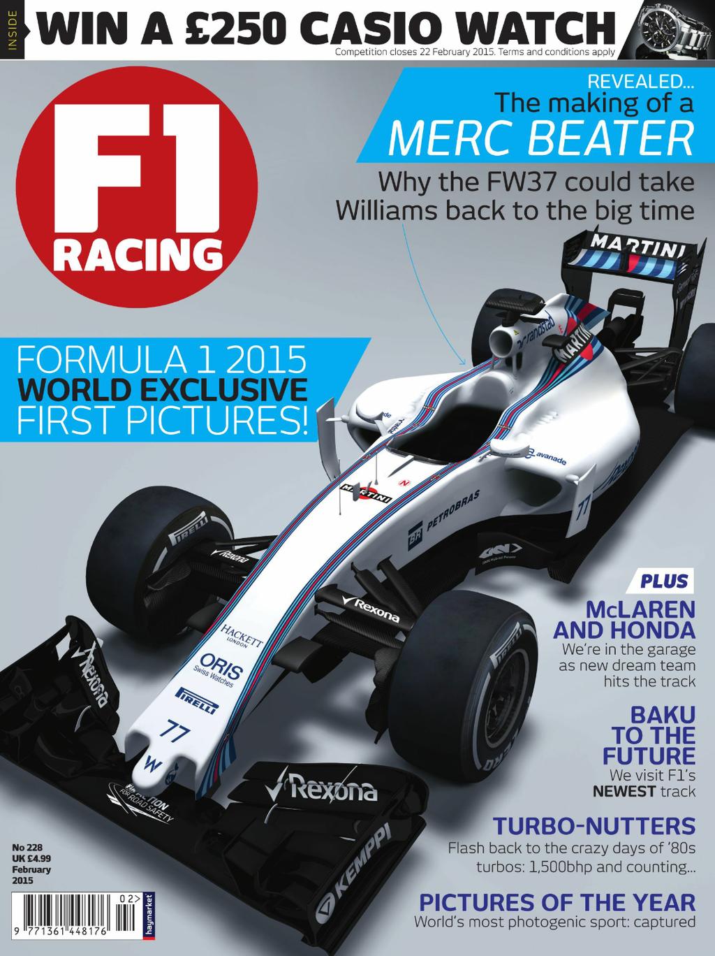 Formula One: 2015 Williams revealed on magazine cover!